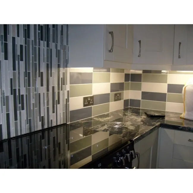 Linear Cream Gloss Wall Tile | Tile Mountain