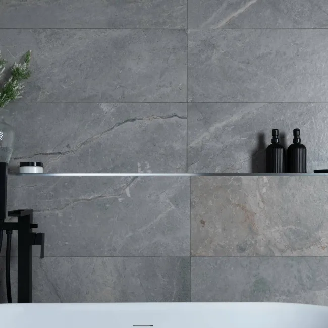Tuscan Dark Grey Stone Effect Matt Ceramic Wall Tiles