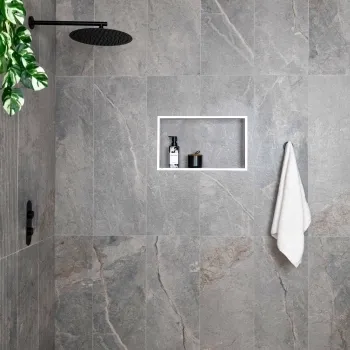 Tuscan Dark Grey Stone Effect Matt Ceramic Wall Tiles