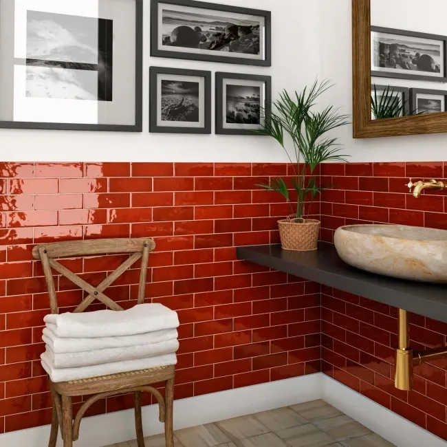 Village Volcanic Red Wall Tiles - Tiles from Tile Mountain