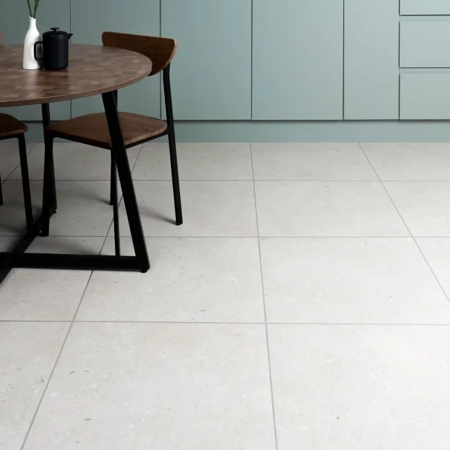 Flakestone Greige Concrete Effect Matt Porcelain Floor Tile | Tile Mountain