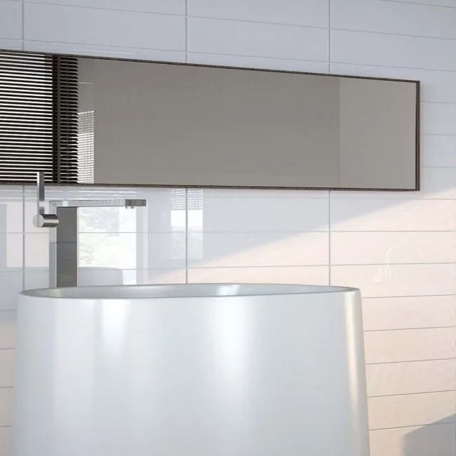 Linear White Gloss Wall Tile | Tile Mountain