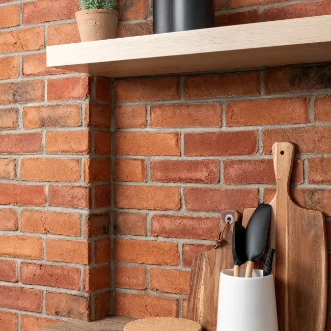 Mixed Red Blend Brick Slips | 15mm | Tile Mountain