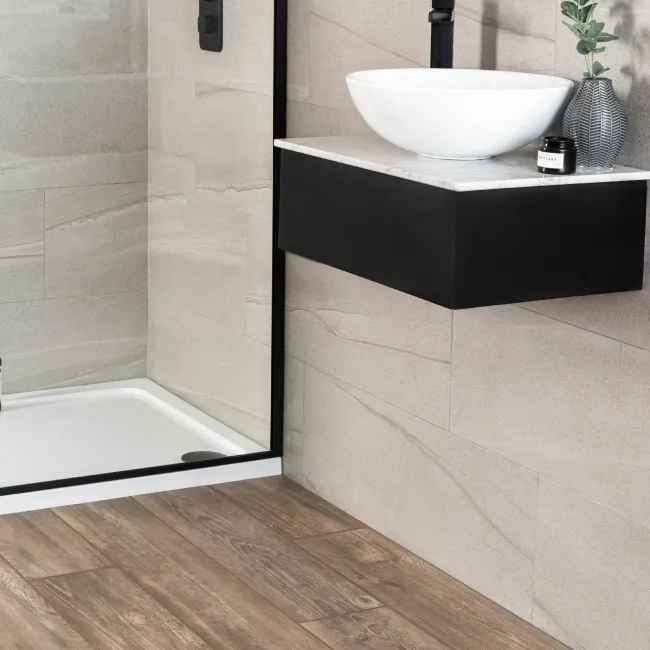 Burlington Stone Effect Taupe Matt Ceramic Wall Tile | Tile Mountain