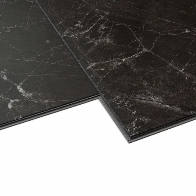 Marble Black Grouted Tile Effect Luxury Click Vinyl Flooring