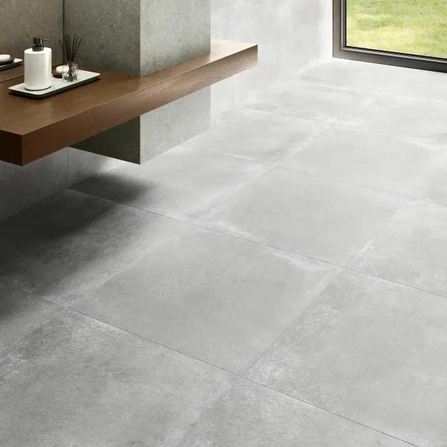 Beton Grey Concrete Effect Matt Porcelain Floor Tile | Tile Mountain