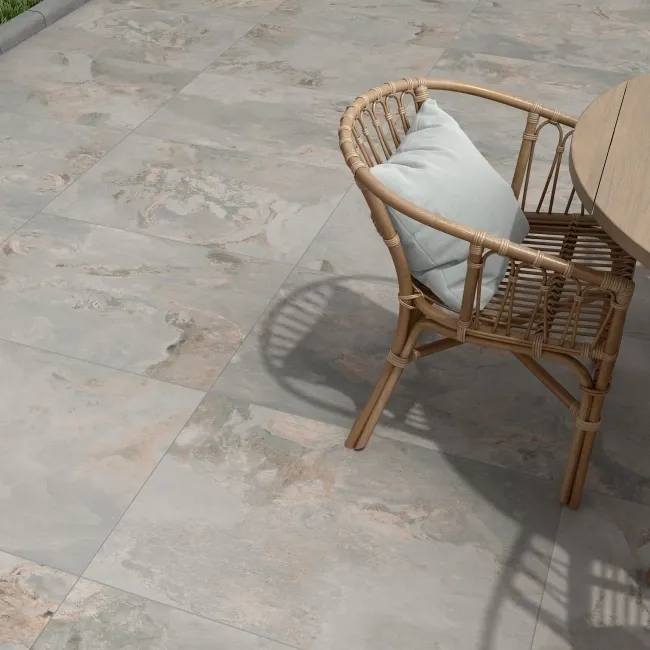 Slate Way Grey Matt Porcelain Outdoor Slab | Tile Mountain