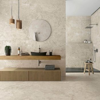 Roca Marais Ivory Marble Effect Matt Large Porcelain Tile | Tile Mountain