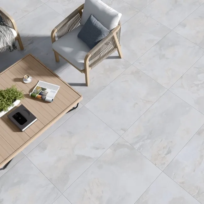 Slate Way Light Grey Matt Porcelain Outdoor Slab | Tile Mountain