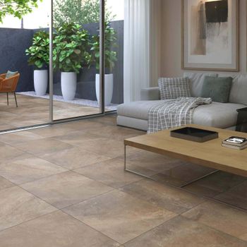 Arizona Anti Slip Beige Stone Effect Porcelain Floor Tile