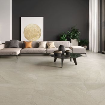 Halley Beige Slate Effect Matt Large Porcelain Floor Tile
