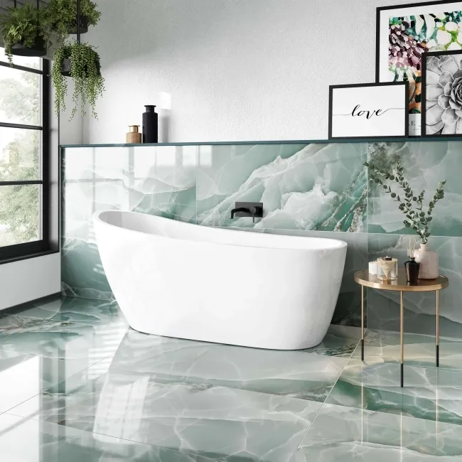 Onyx Marble Turquoise Green Porcelain Wall & Floor Tiles