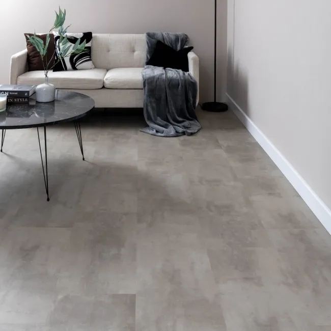 Antalya Grey Stone Tile Luxury Click Vinyl Flooring 5.5mm | Tile Mountain
