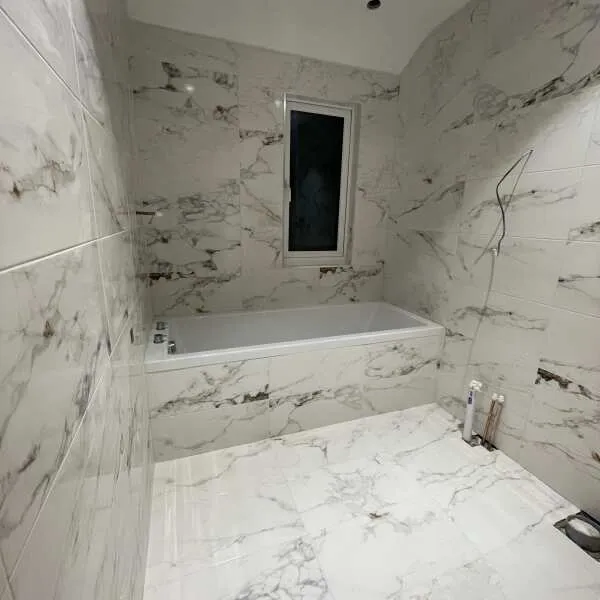 Barnaby White Marble Effect Gloss Wall & Floor Tile