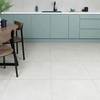 Flakestone Greige Concrete Effect Matt Porcelain Floor Tile | Tile Mountain