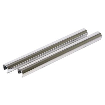 Silver Plastic Pipe Covers - Pack of 2 | Tile Mountain