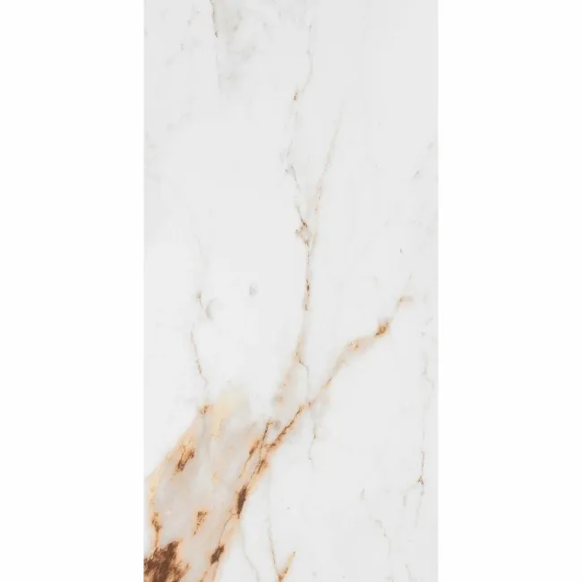 Barnaby White Marble Effect Large Polished Wall & Floor Tile | Tile ...