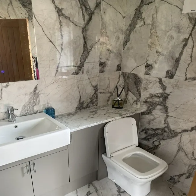 Invisible Marble Effect Gloss Ceramic Wall & Floor Tiles