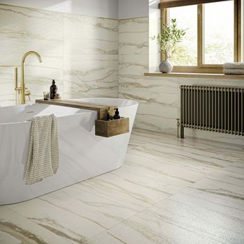 Amazonas Green Marble Effect Semi Polished Porcelain Tile