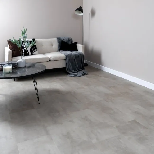 Antalya Grey Stone Tile Luxury Click Vinyl Flooring 5.5mm | Tile Mountain