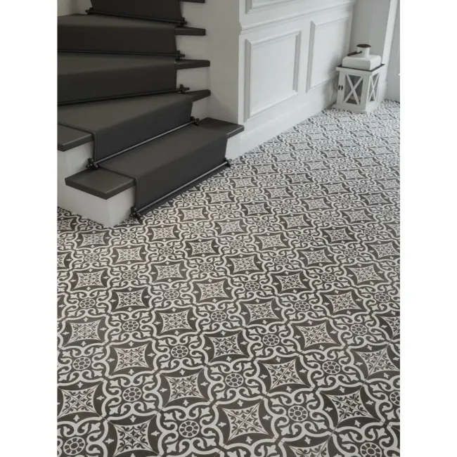 Devonstyle Black Pattern Matt Ceramic Wall & Floor Tiles