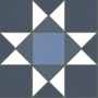 Devon Blue Victorian Patterned Matt Ceramic Floor Tile | Tile Mountain