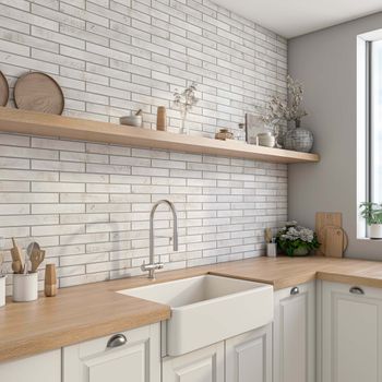 Cool Ash Grey Brick Effect Matt Ceramic Wall Tile | Tile Mountain