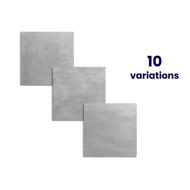 Augusta Ice Grey Slate Effect Matt Porcelain Floor Tile | Tile Mountain