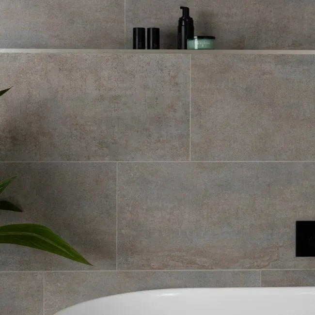 Oxide Grey Concrete Effect Matt Ceramic Wall Tile | Tile Mountain