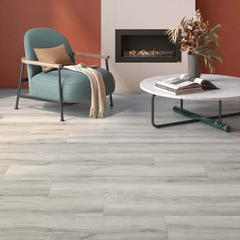 Essenza Grey Oak Wood Effect Matt Porcelain Floor Tile | Tile Mountain